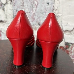 Vintage | Shoes | Vintage Red Heels Womens 85 Retro 8s | Poshmark